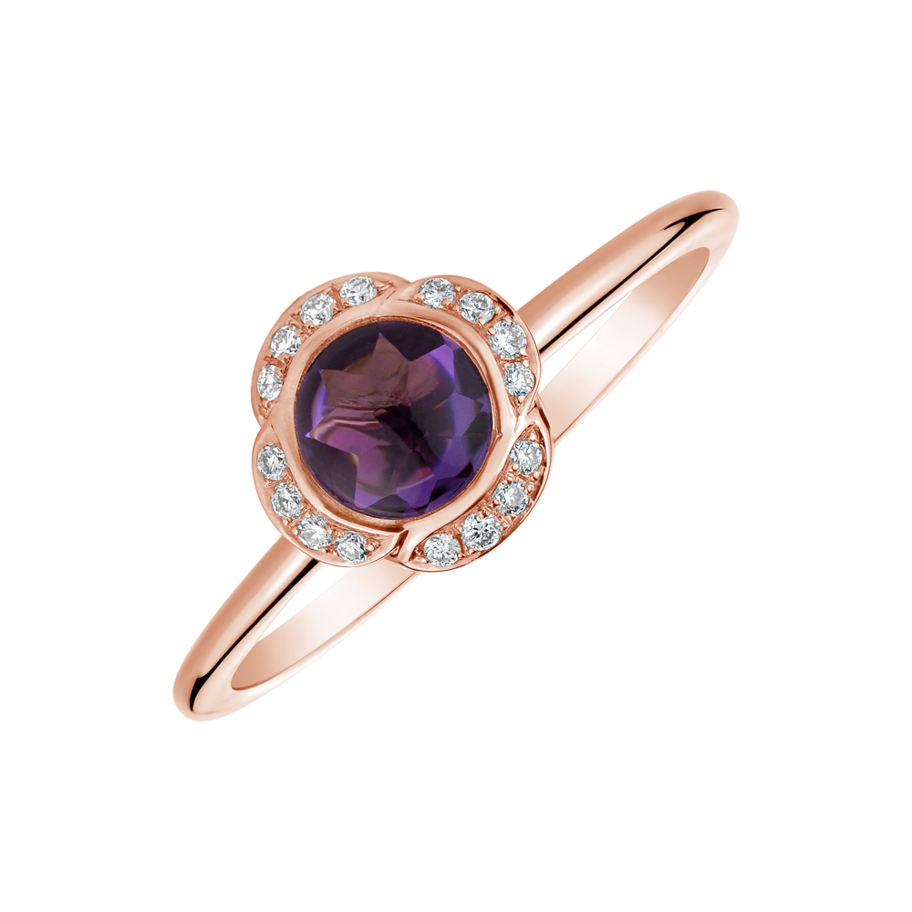 Diamond rings with Amethyst Magical Lady | ALO